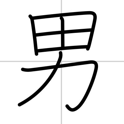 Kanji details for 男 - JapanDict: Japanese Dictionary
